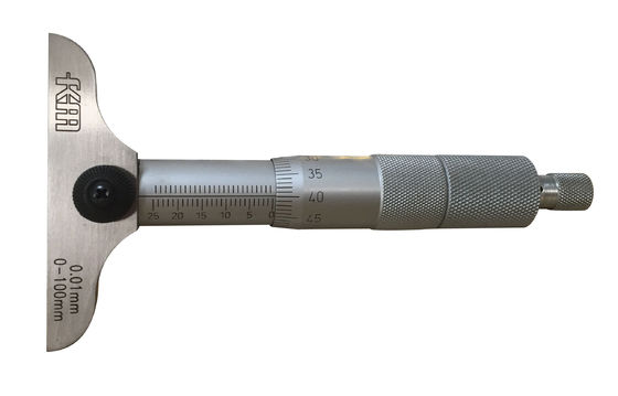0-100mm Mechanical Depth Micrometer Instrument Deep Gauge Micrometer
