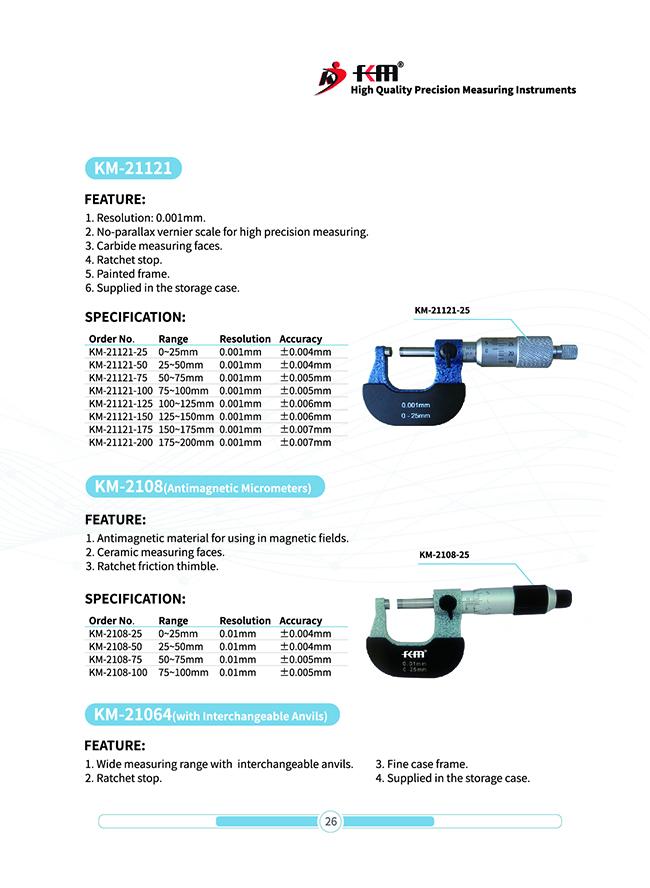 China Deko Corporation company E-catalog about E-catalog - Micrometers