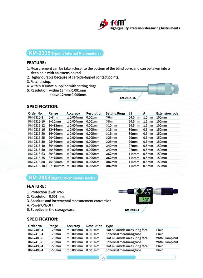 China Deko Corporation company E-catalog about E-catalog - Micrometers