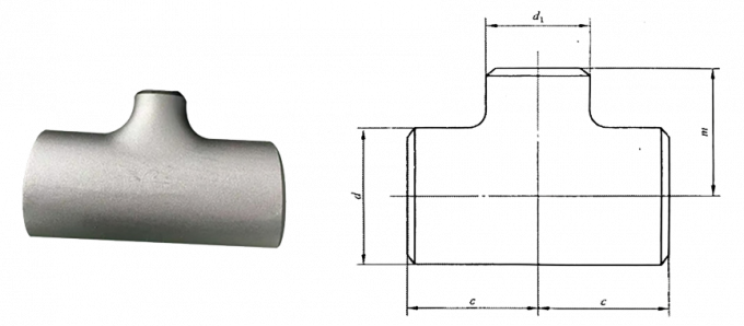 Corrosion Resistant Titanium Unequal Tee for Chemical Marine