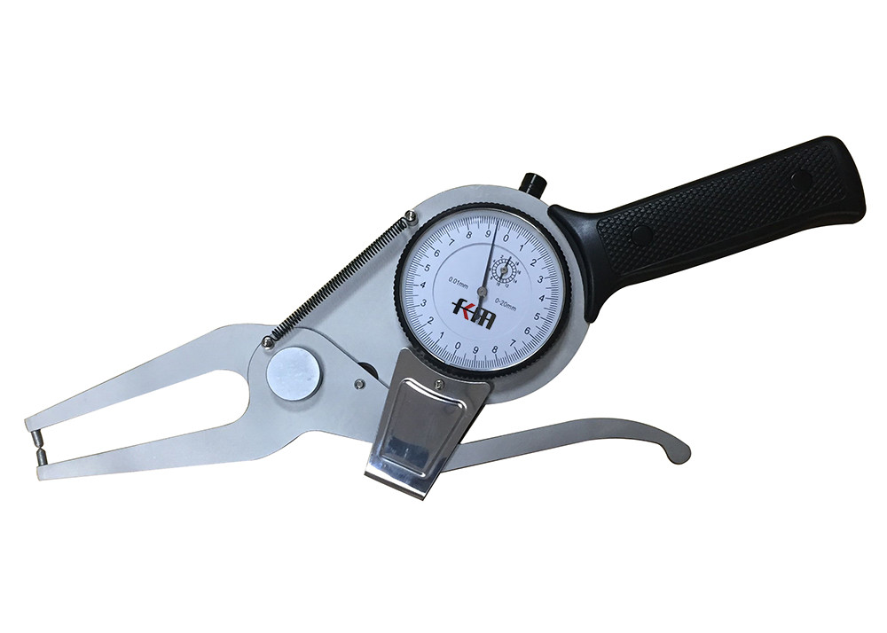 Small Throat Type 0-20mm Outside Dial Caliper Gauge With 0.01mm Graduation