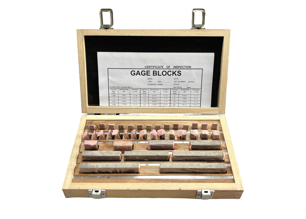 38Pcs DIN861 Steel Gauge Blocks for Precision Measurement