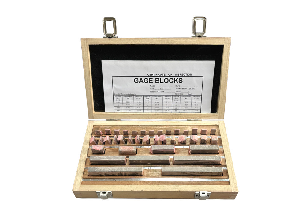 38Pcs Steel Metric Rectangular Gauge Blocks With Grade 1 For Precision ...