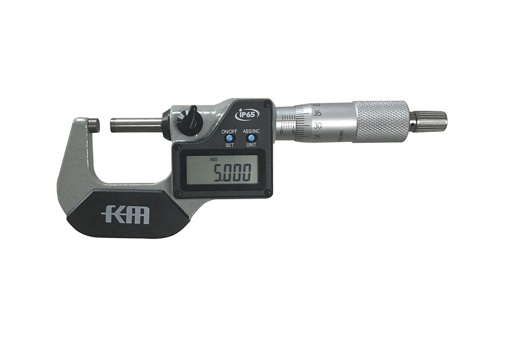 IP65 Digital Outside Micrometer 0-25mm/0-1″ with Carbide Face