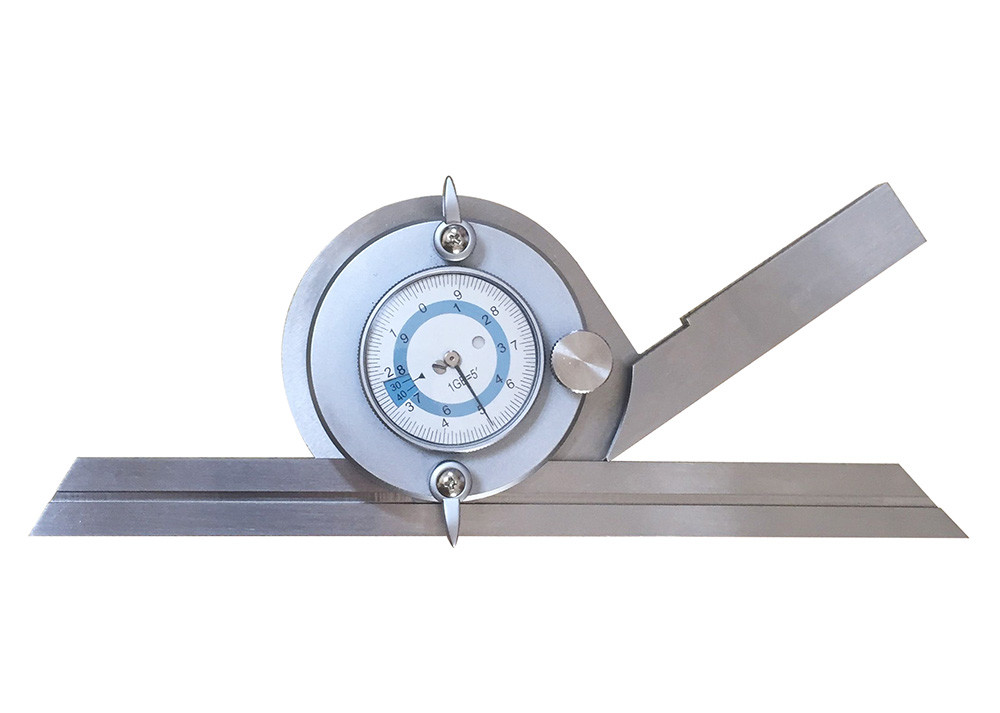 0-360 Degree Stainless Steel Dial Bevel Protractor Instrument