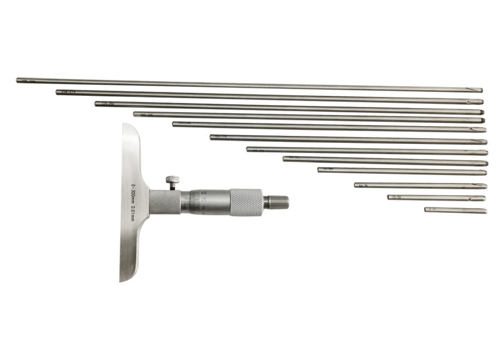 Depth Micrometer Depth Gauge For Measuring Depth of Holes, Slots and ...
