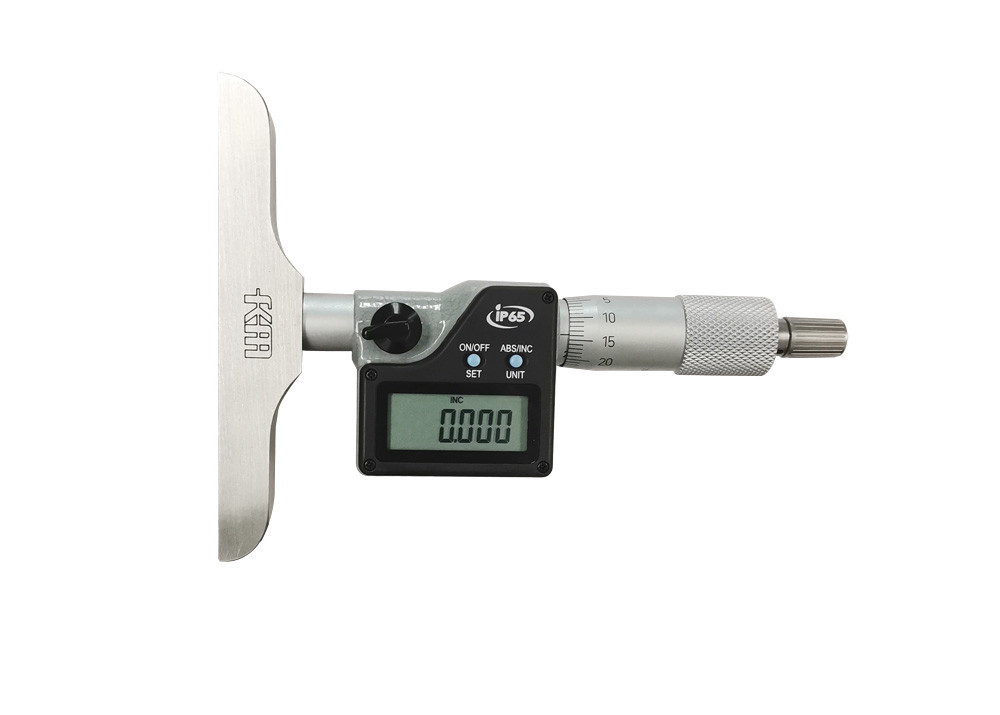 Digital Depth Micrometer 0-25mm with Interchangeable Rods for Wide ...