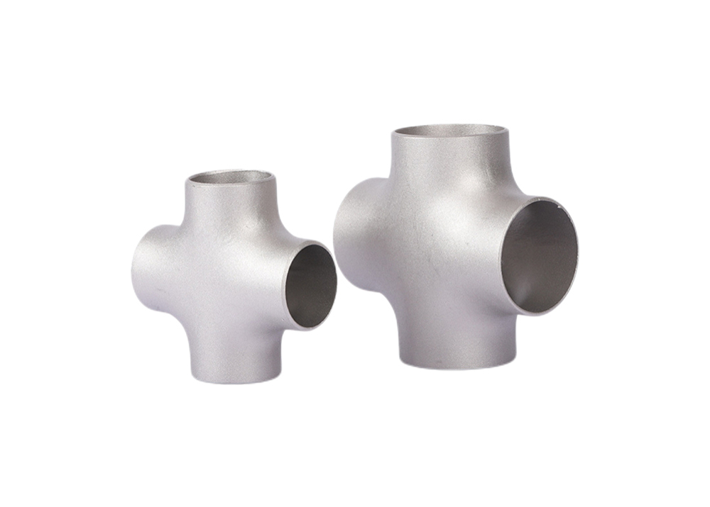 Titanium Seamless Cross Pipe Fittings with Shot Blasting Finish