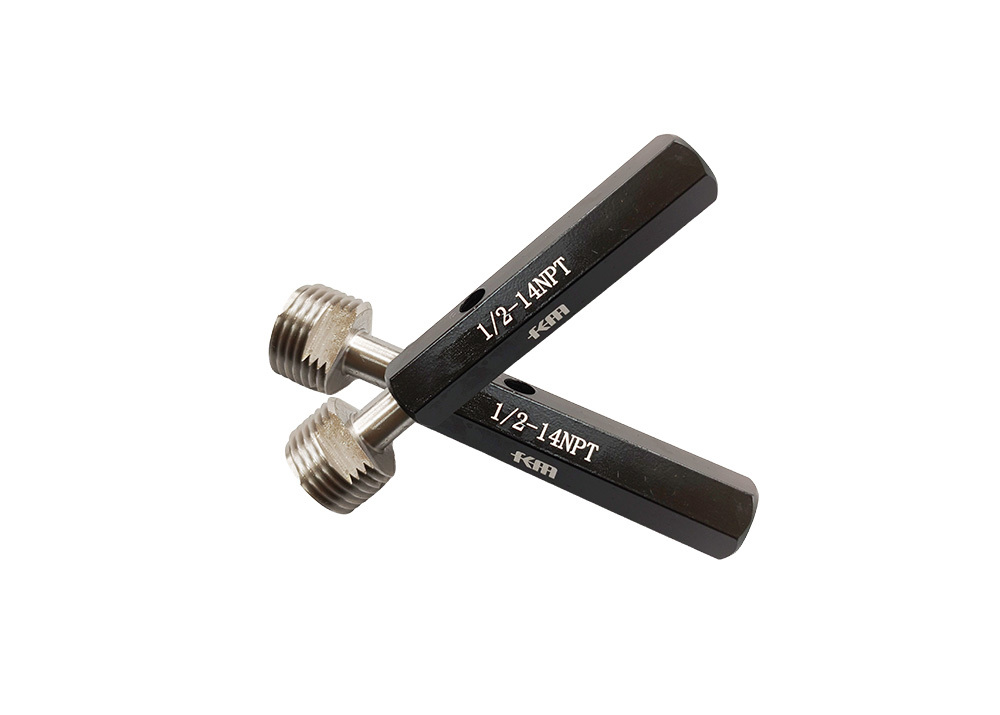 1-2"-14 NPT Tapered Pipe Thread Plug Gauge Go and Nogo Set with ...