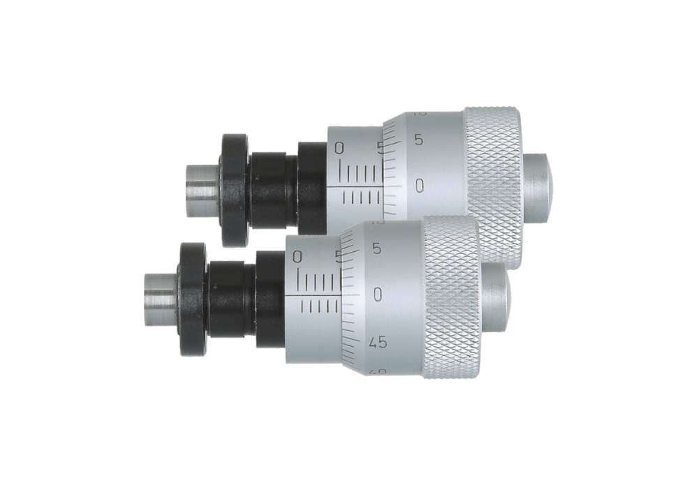0-6.5mm Small Micrometer Head with Plain Stem and Flat Measuring Face